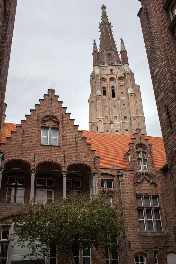 The Belfry , Bell Tower in Bruges Belgium Stock Photo - Image of hdri ...