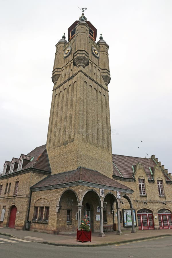 Belfry in Bergues, France editorial stock photo. Image of bell - 159028123