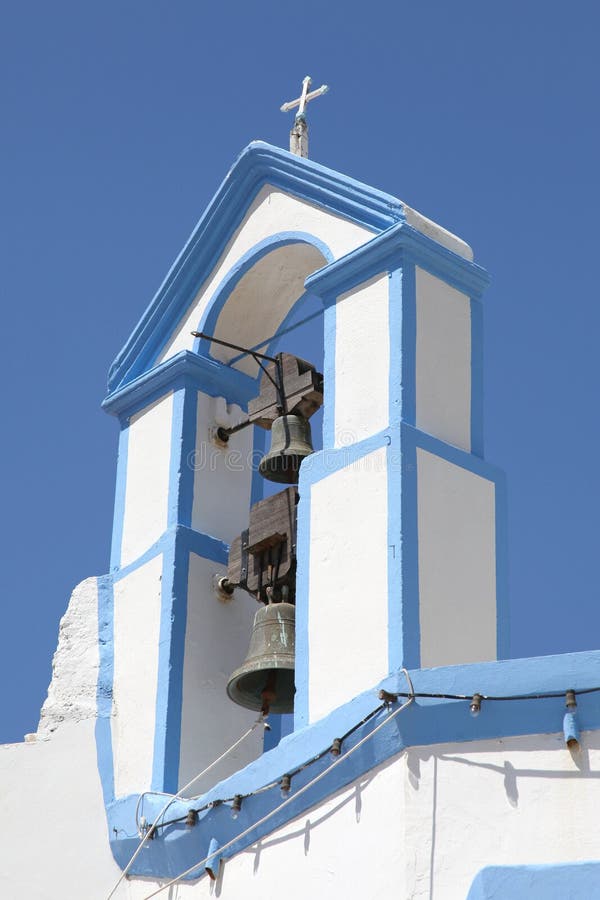Belfry of a Greek Orthodox Church, Simi Stock Photo - Image of orthodox ...