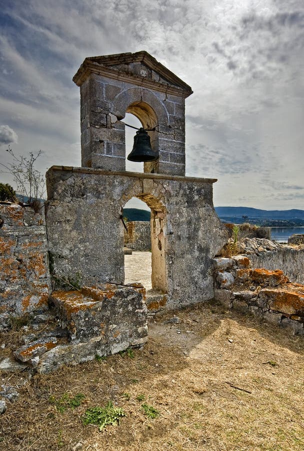 Belfry of Santa Maura stock image. Image of greece, island - 12394589