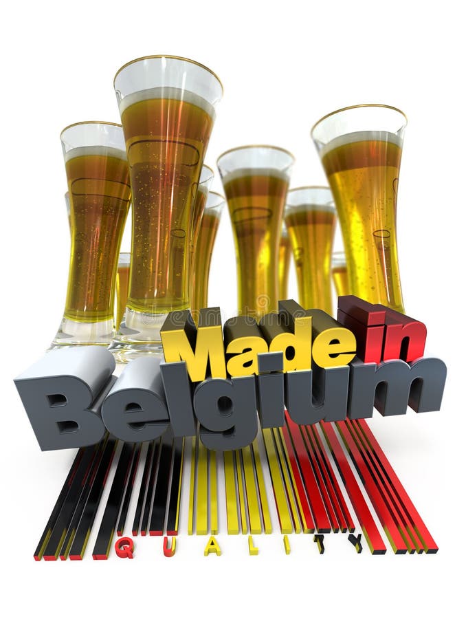 Belgian beer stock illustration. Illustration of fabrication - 62586775
