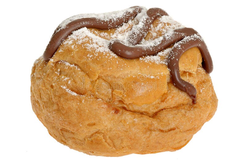 Belgian Chocolate Choux Buns Stock Image - Image of cutout, closeup ...