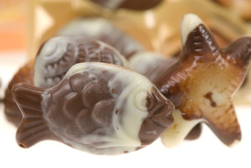 Fish Shaped Chocolate Dessert Stock Photo - Image of celebration, brown ...