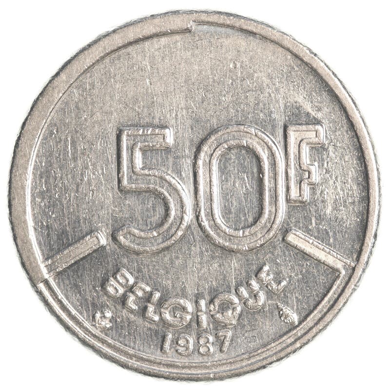5 Belgian franc coin stock image. Image of belguim, business - 91488463