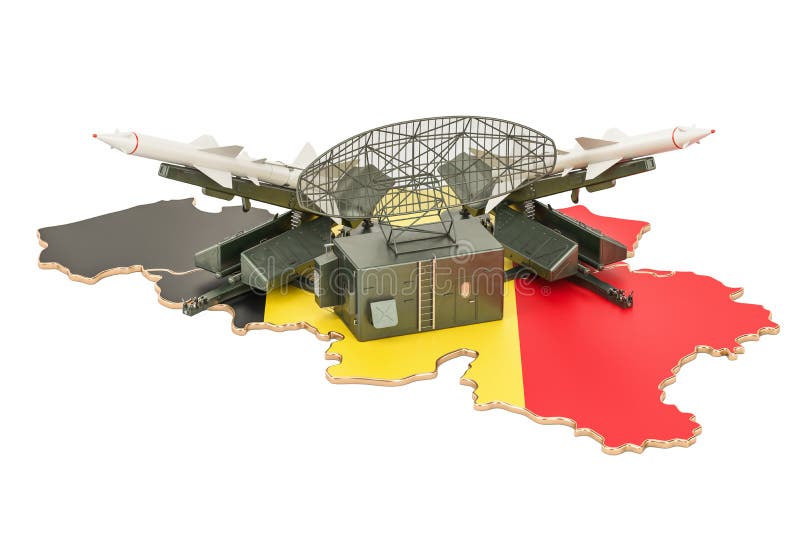 Belgian Missile Defence System Concept, 3D Rendering Stock Illustration ...