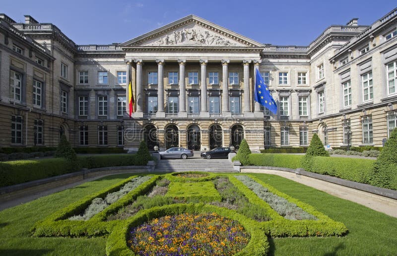 Belgian Parliament In Brussels Stock Photo - Image of architecture ...