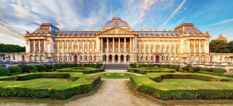 Belgian Royal Palace in Brussels Stock Image - Image of classic, garden ...