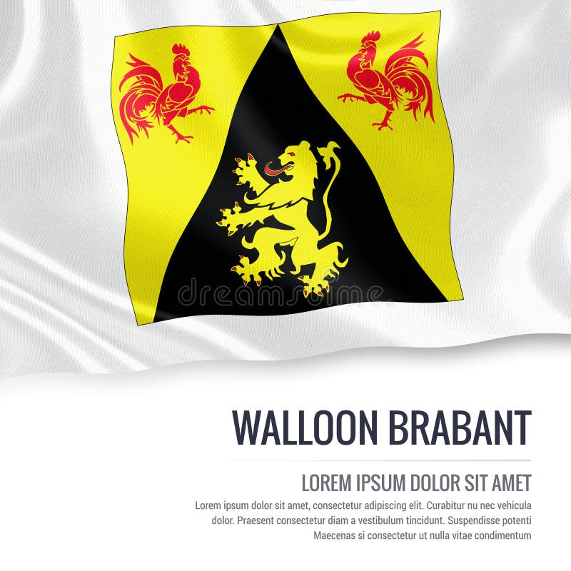 Walloon-Brabant Regional Flag, Belgium Stock Vector - Illustration of ...