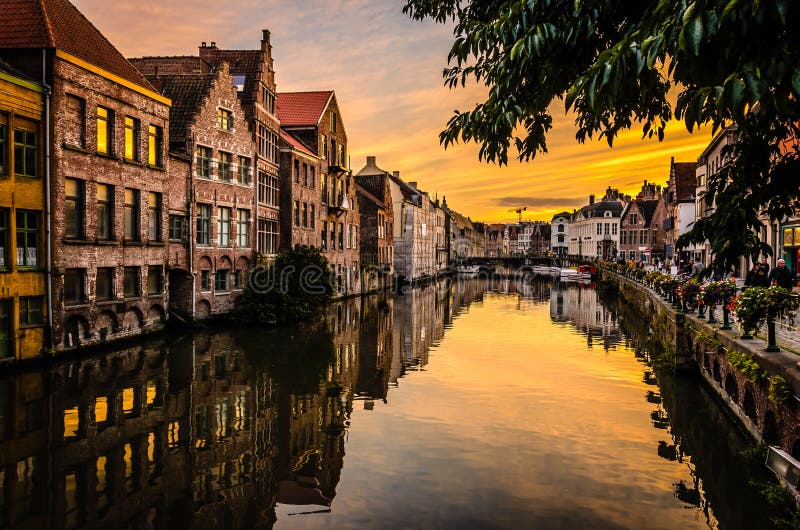 Belgian town of Gent editorial stock photo. Image of destination ...