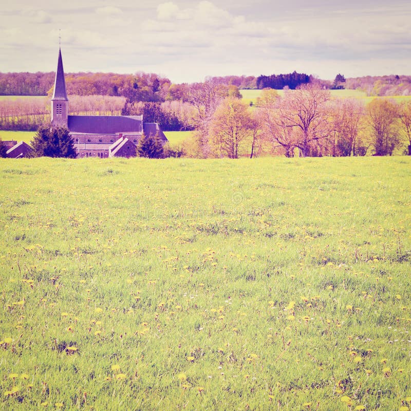 Belgian Town stock image. Image of effect, field, country - 40754393