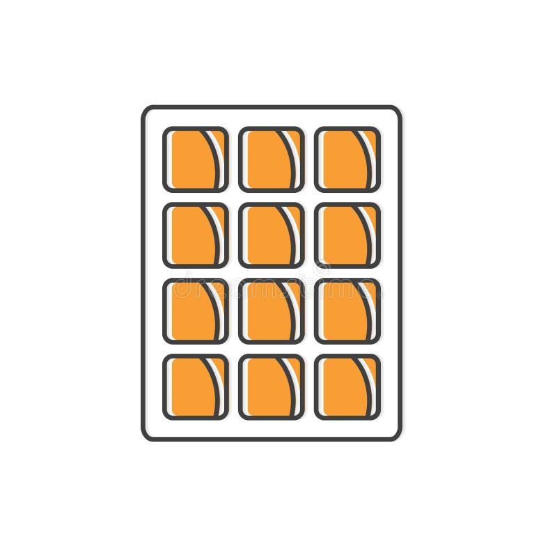 Belgian waffle icon stock vector. Illustration of biscuit - 236904378