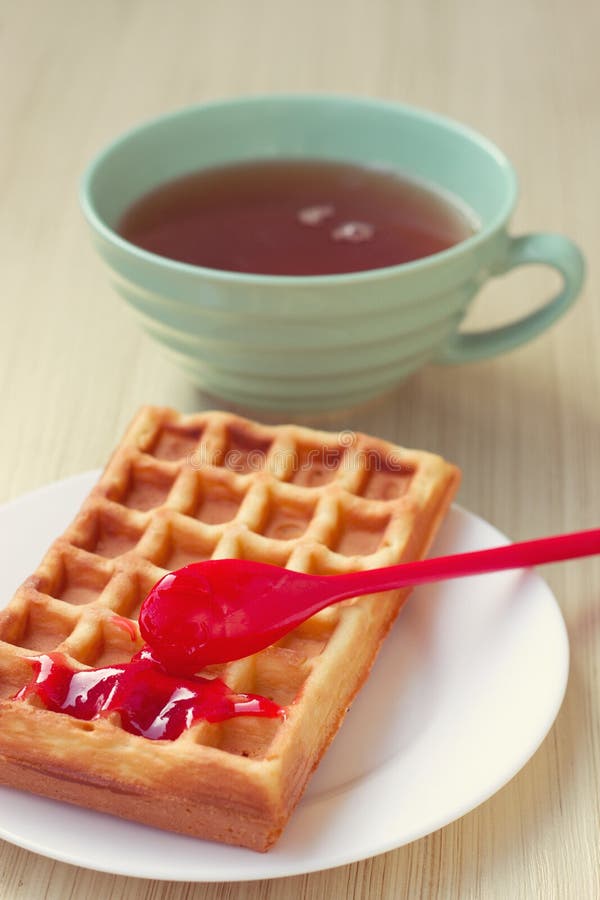 Belgian waffles stock photo. Image of brown, appetizing - 39745438