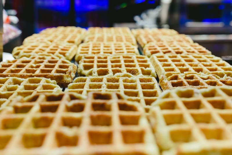 Belgian Waffles without Toppings Stock Photo - Image of fresh, lunch ...