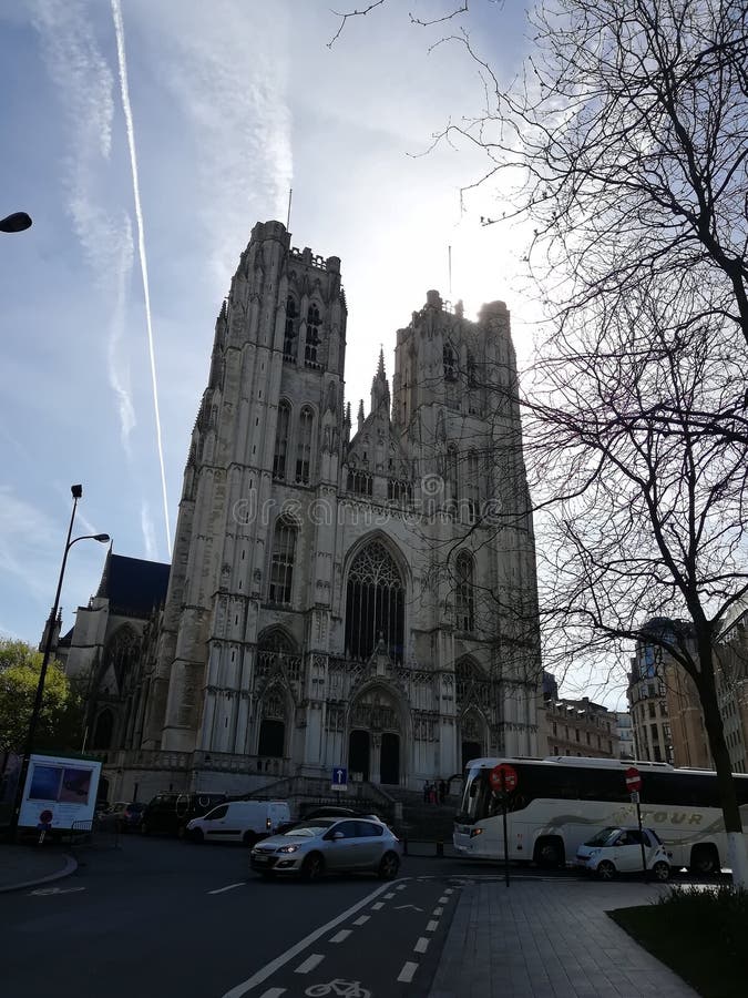 St. Michael Church in Brussels Editorial Image - Image of catholic ...