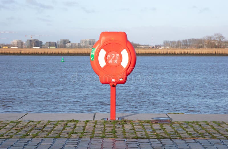 Belgium, Antwerp, Schelde River, Waterfront Stock Image - Image of ...