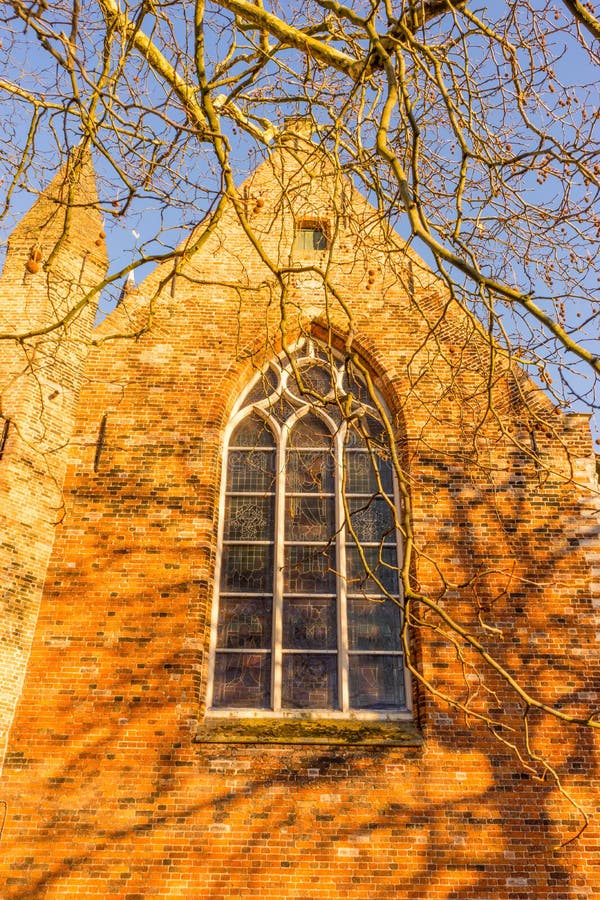 Belgium, Bruges, Arch Glass Window Stock Photo - Image of architecture ...