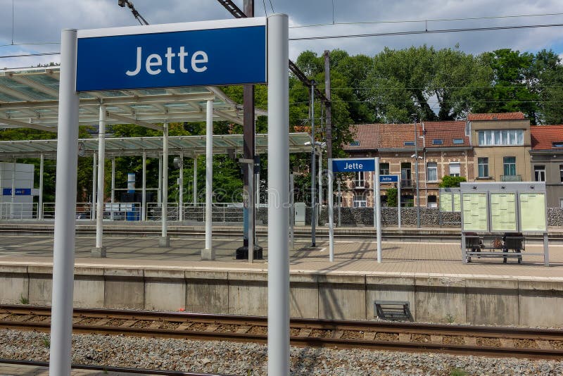 Belgium, Brussels, Jette Station Platform Editorial Stock Photo - Image ...