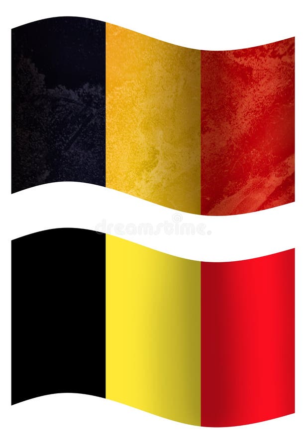 Belgium 3D Country Flag, Two Styles Stock Illustration - Illustration ...