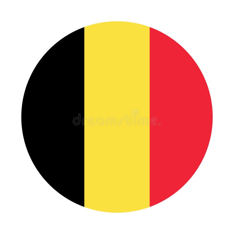 Belgium Flag, Circle Frame, Round Icon Stock Vector - Illustration of ...