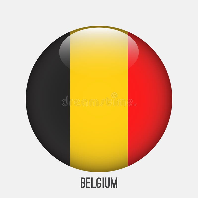 Belgium Flag in Circle Shape. Stock Illustration - Illustration of ...