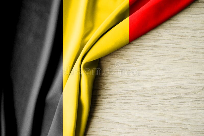 Belgium Flag. Fabric Pattern Flag of Belgium. 3d Illustration Stock ...