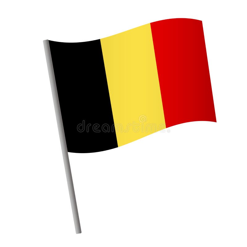 Belgium flag icon stock illustration. Illustration of waving - 136583719