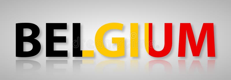 Belgium Flag Letters, Vector Illustration Stock Vector - Illustration ...