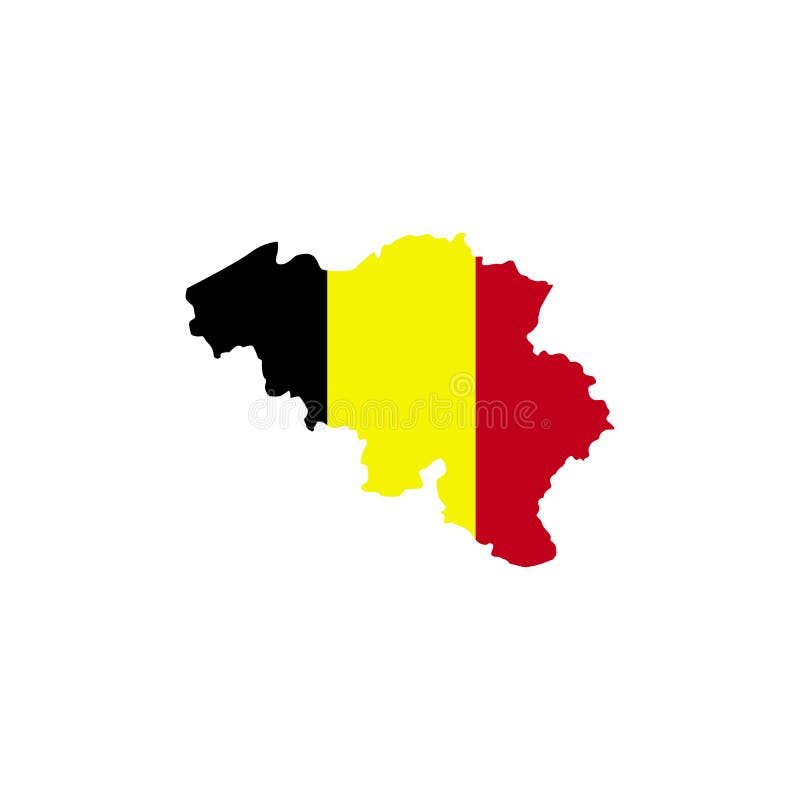 Belgium Flag Logo Design Template Stock Vector - Illustration of color ...