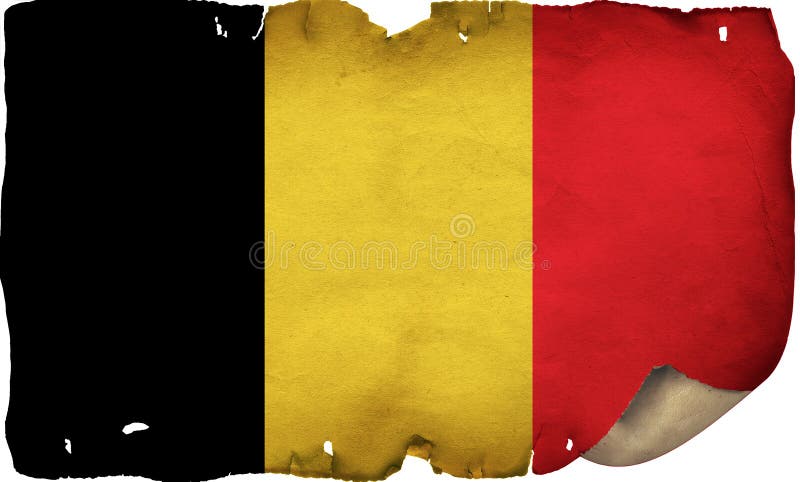 Belgium Flag on Old Paper stock illustration. Illustration of flag ...