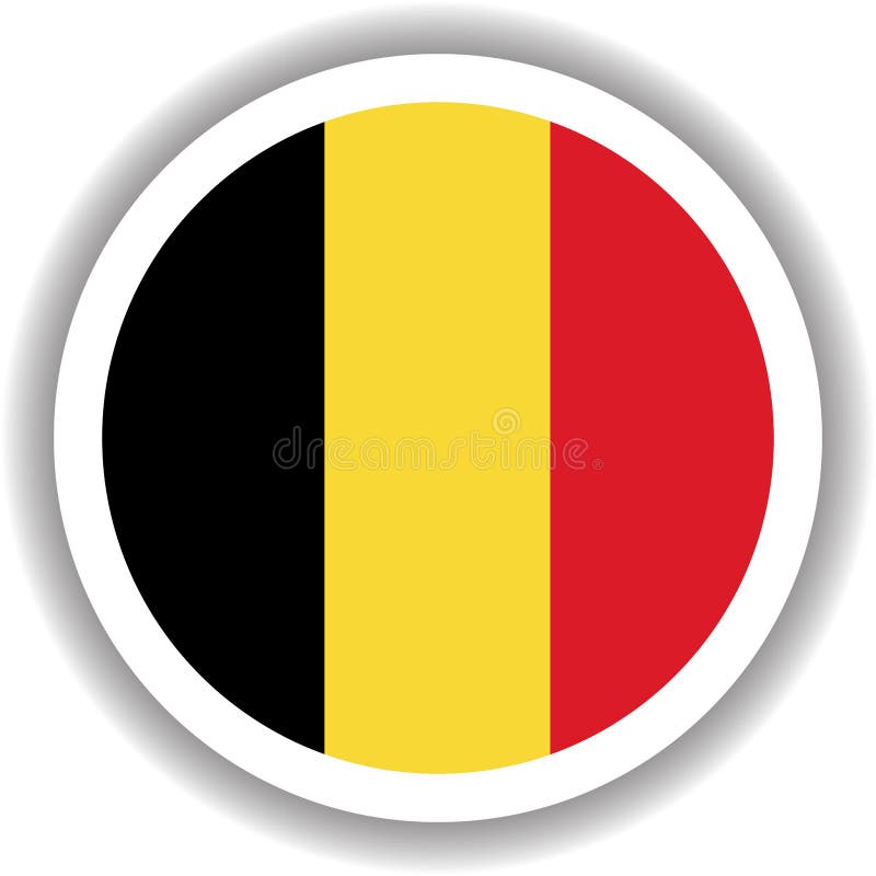 Belgium Flag Round Shape Vectors Stock Vector - Illustration of blue ...
