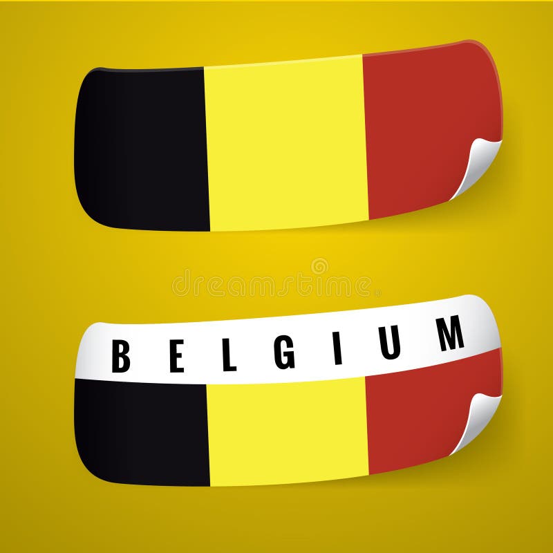 Belgium Flag Sticker. Vector Illustration Decorative Design Stock ...