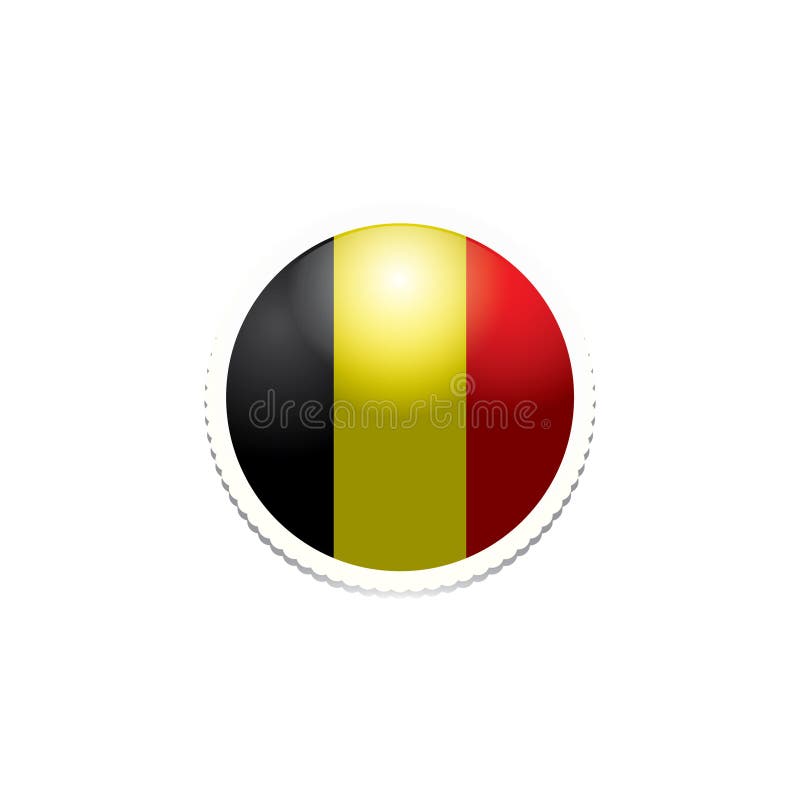 Belgium Flag Sticker. Vector Illustration Decorative Design Stock ...