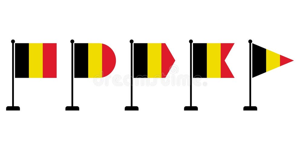 Belgium Flag with Various Shapes Vector Eps for Design Element Stock ...