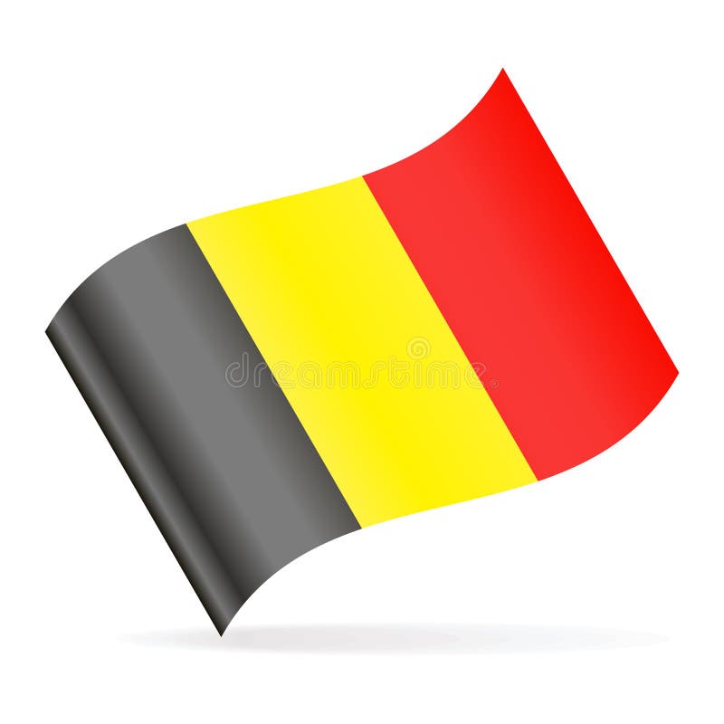 Belgium Flag Vector Waving Icon Stock Illustration - Illustration of ...