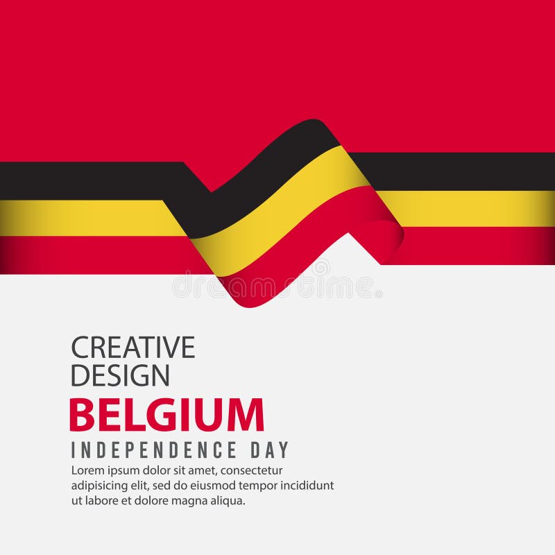 Belgium Independent Day Poster Creative Design Illustration Vector ...