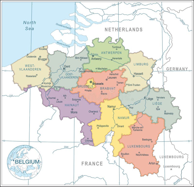 Map Of Belgium Picture. Image: 6896704