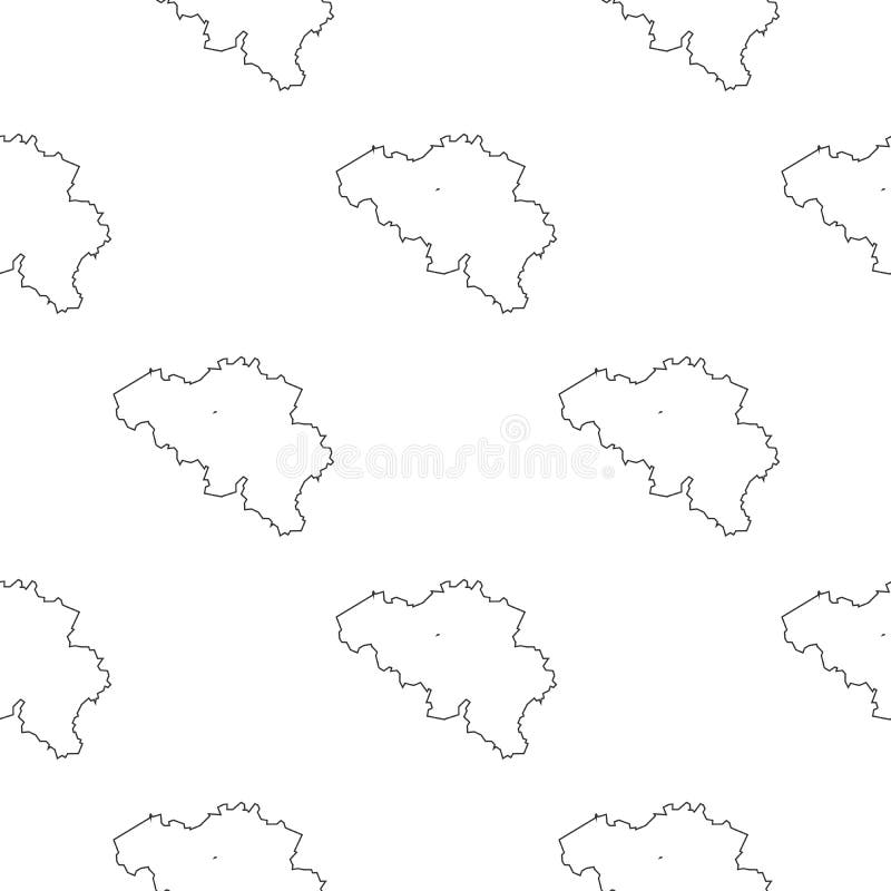 Belgium Map Pattern. the Country in the Form of Borders. Stock Vector ...