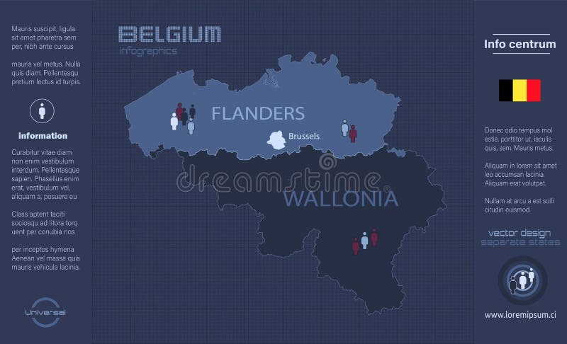 Belgium Map, Provinces of Belgium, Separate Regions with Names ...
