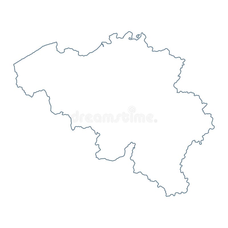 Belgium Map - Vector Contour Illustration Stock Illustration ...
