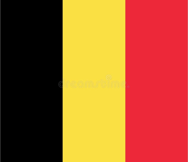 Belgium Official Flag Vector with Standard Size and Proportion. Stock ...