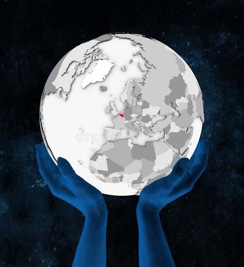 Belgium on globe stock illustration. Illustration of politics - 84708311