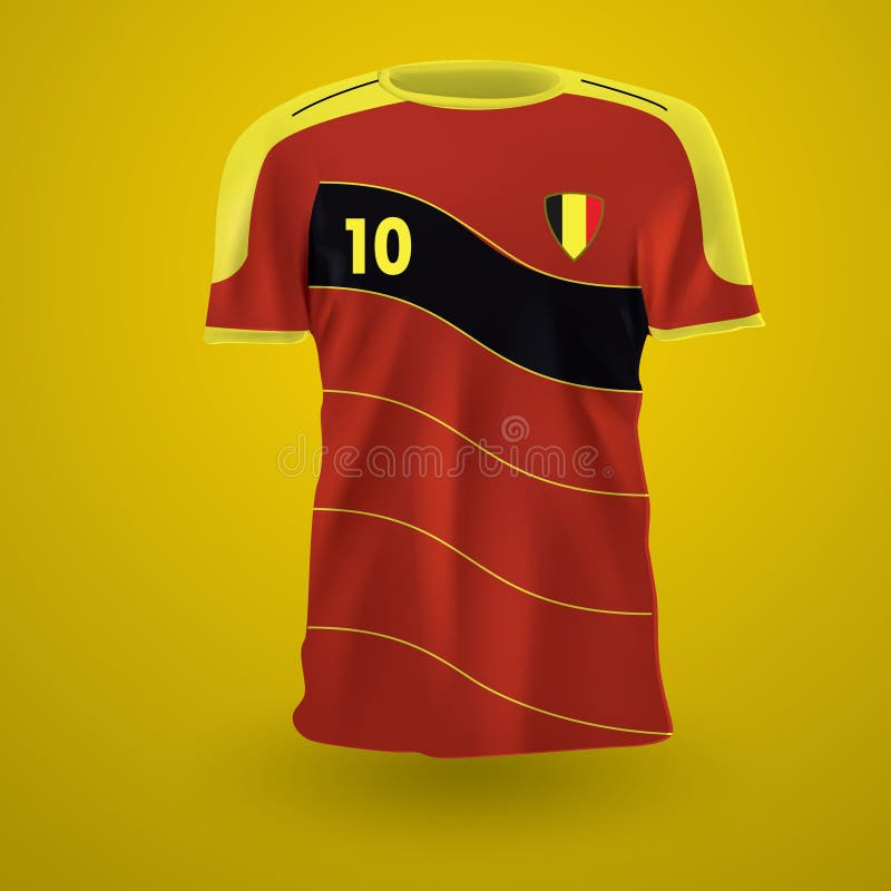Belgium Soccer Jersey. Vector Illustration Decorative Design Stock ...