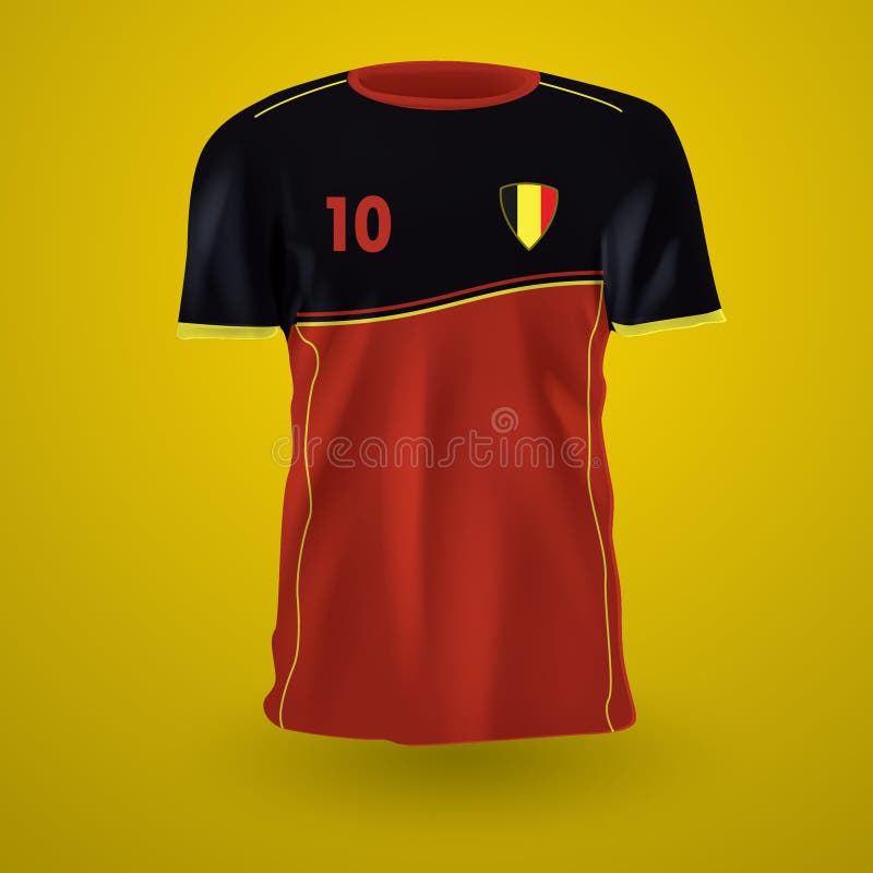 Belgium Soccer Jersey. Vector Illustration Decorative Design Stock ...