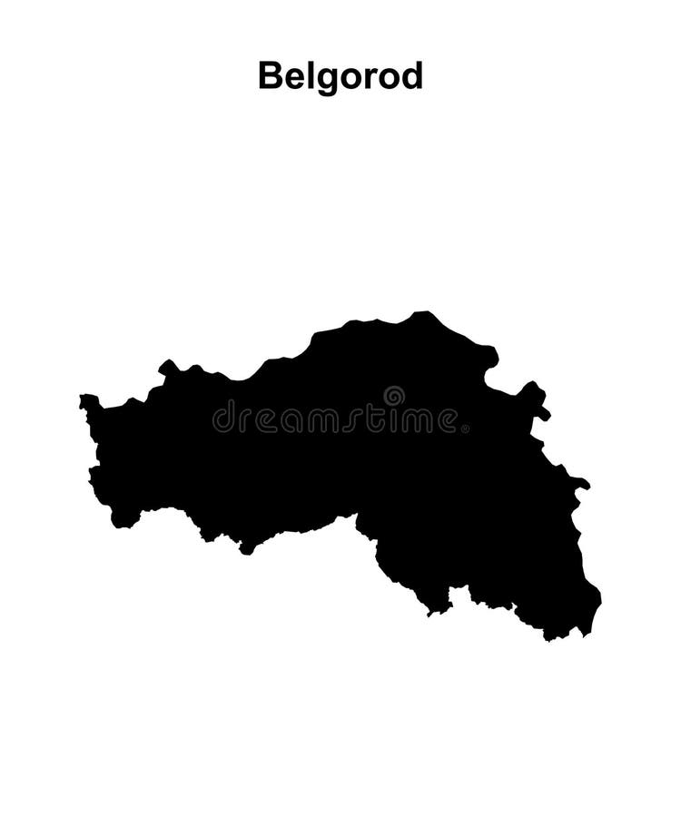 Belgorod outline map stock vector. Illustration of shape - 360649866