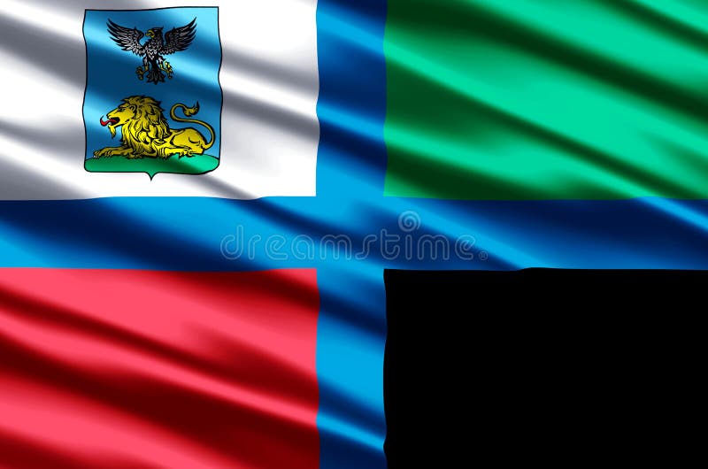 Belgorod Realistic Flag Illustration. Stock Illustration - Illustration ...