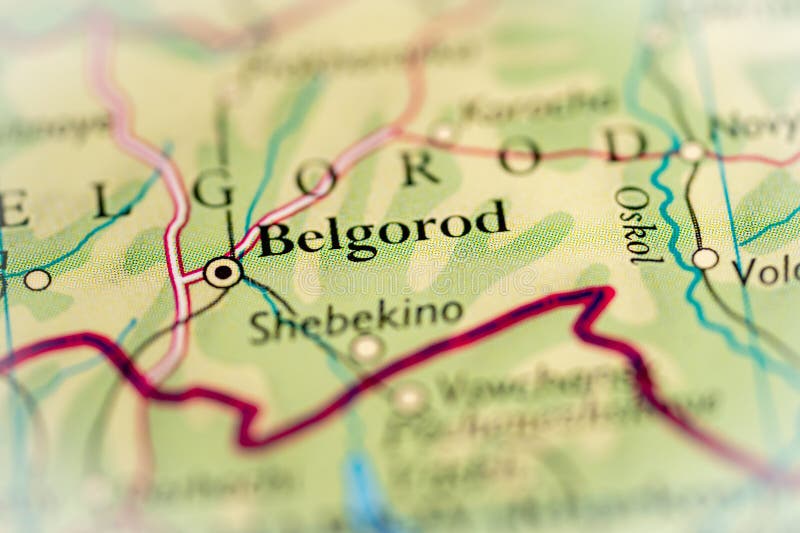 Belgorod, Russia Highlighted on a World Map Stock Image - Image of area ...