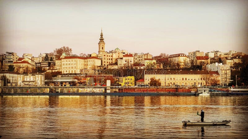 Belgrade City at river stock photo. Image of river, city - 170120814