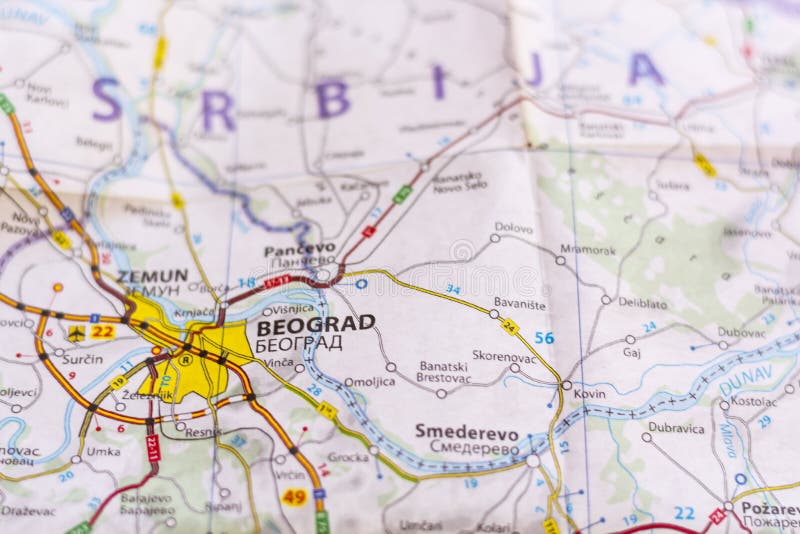 Map Of Belgrade. Map Of Belgrade. Map Of Belgrade. Stock Photo - Image ...