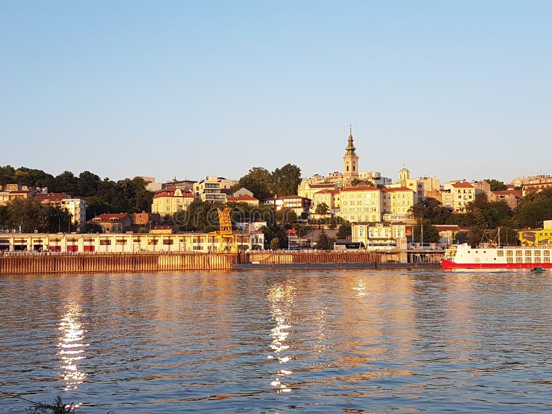Belgrade Old City in Sunset Stock Photo - Image of sunset, river: 95036254