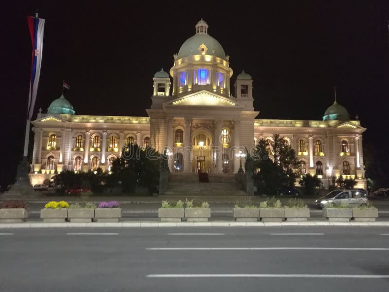 Belgrade Parliament stock image. Image of travel, balkans - 131050441